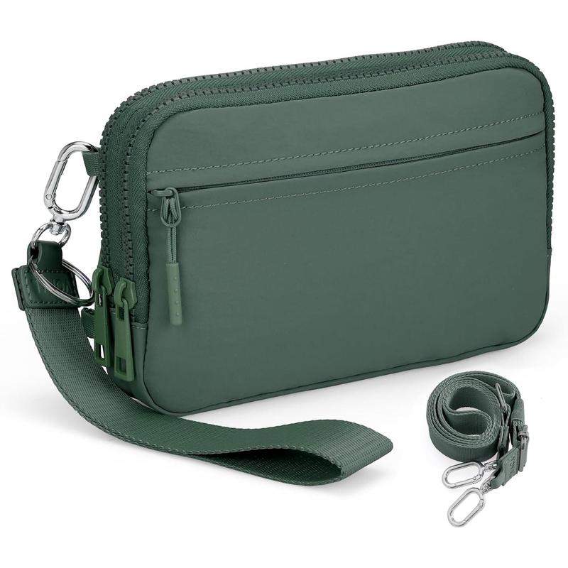 QE Wristlet Wallets for Women, RFID Wristlet Purse Built in Wallet ...