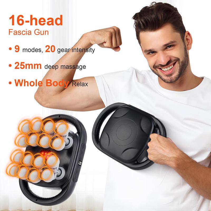 16-head Massager, Electric Muscle Massager, Portable Handheld Muscle ...
