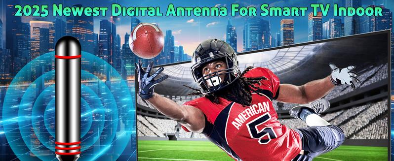 6000-Foot Smart TV Indoor Digital TV Antenna 2025 HD TV Antenna with ...