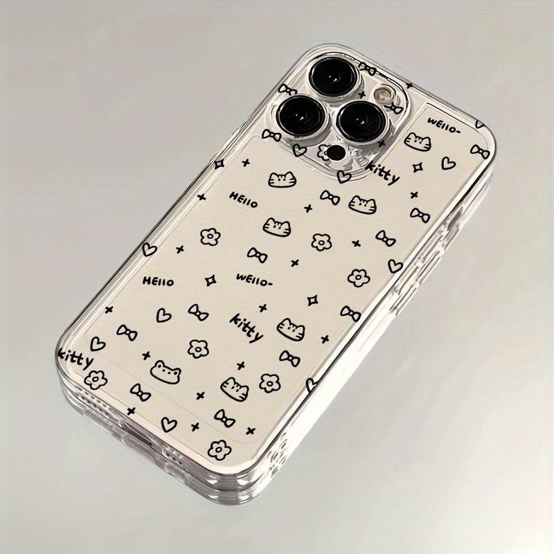 Full Screen Bow Cat Fashion Transparent Phone Case, TPU Material, Anti ...