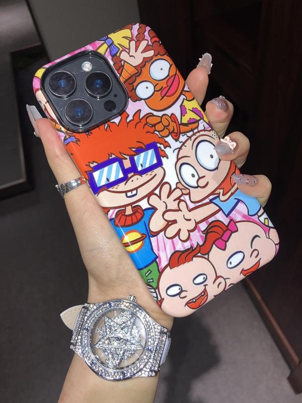Rugrats Glossy Blade Glass Case - Shock-resistant & Vibrant Cartoon ...