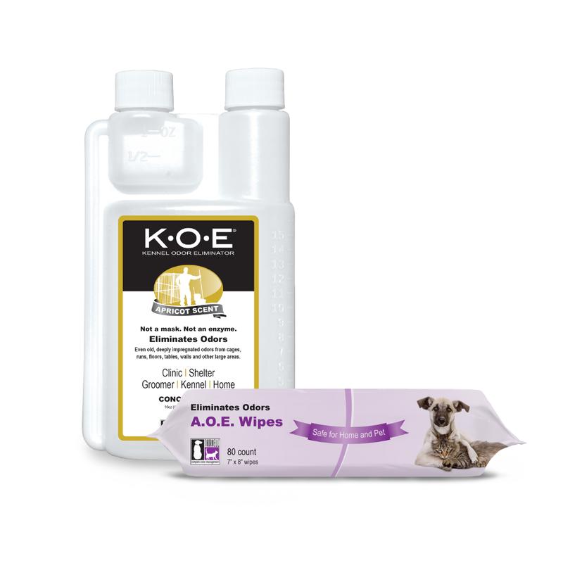 Basic Pet Care Kit with Wipes (2 Piece) A.O.E. 80ct Wipes and K.O.E ...