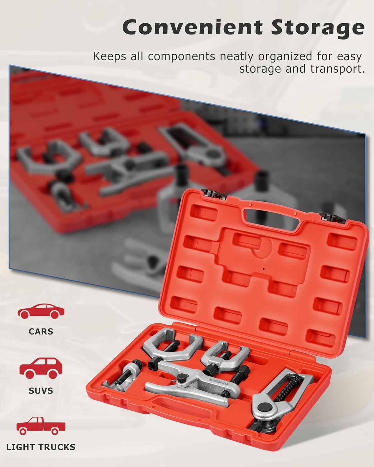 5pcs Professional Front End Service Tool Kit, Pitman Arm Puller, Ball ...