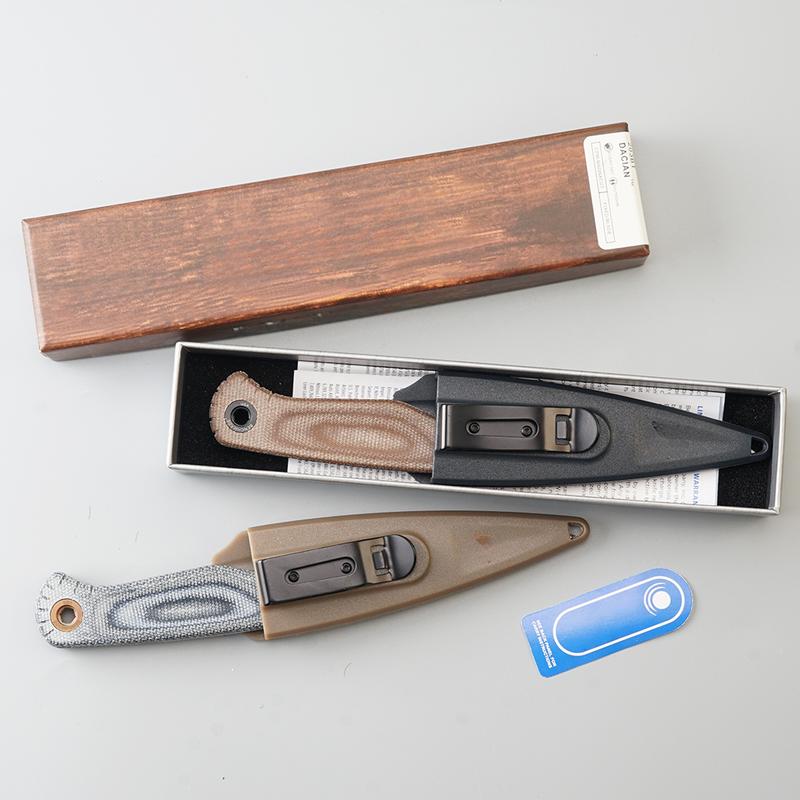 Model 203 Small Straight Blade Knife with Sheath, Linen High-End Non ...