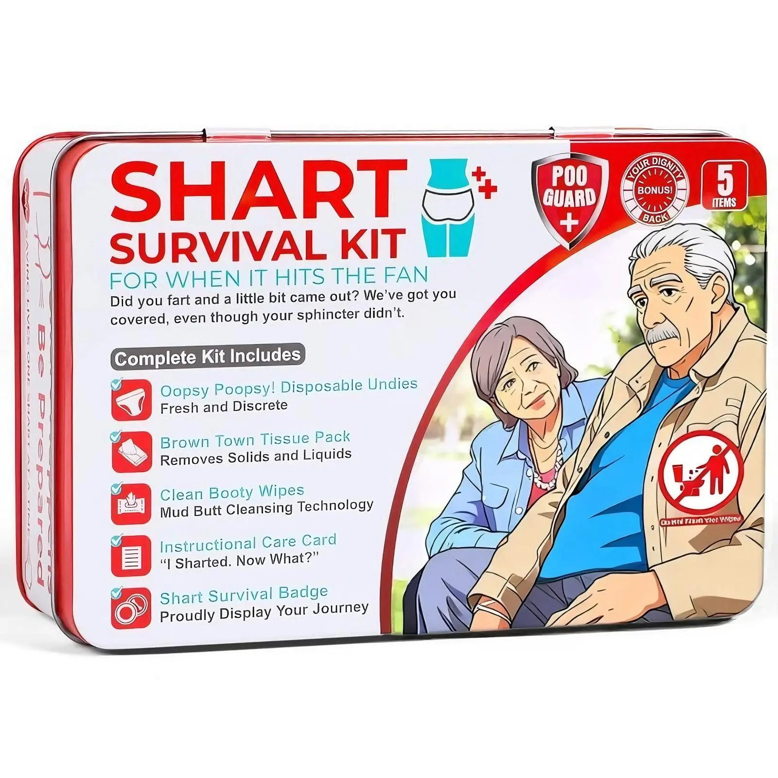 Funny Survival Emergency Kit – Ultimate Gag Gift Set with Wet Wipes ...