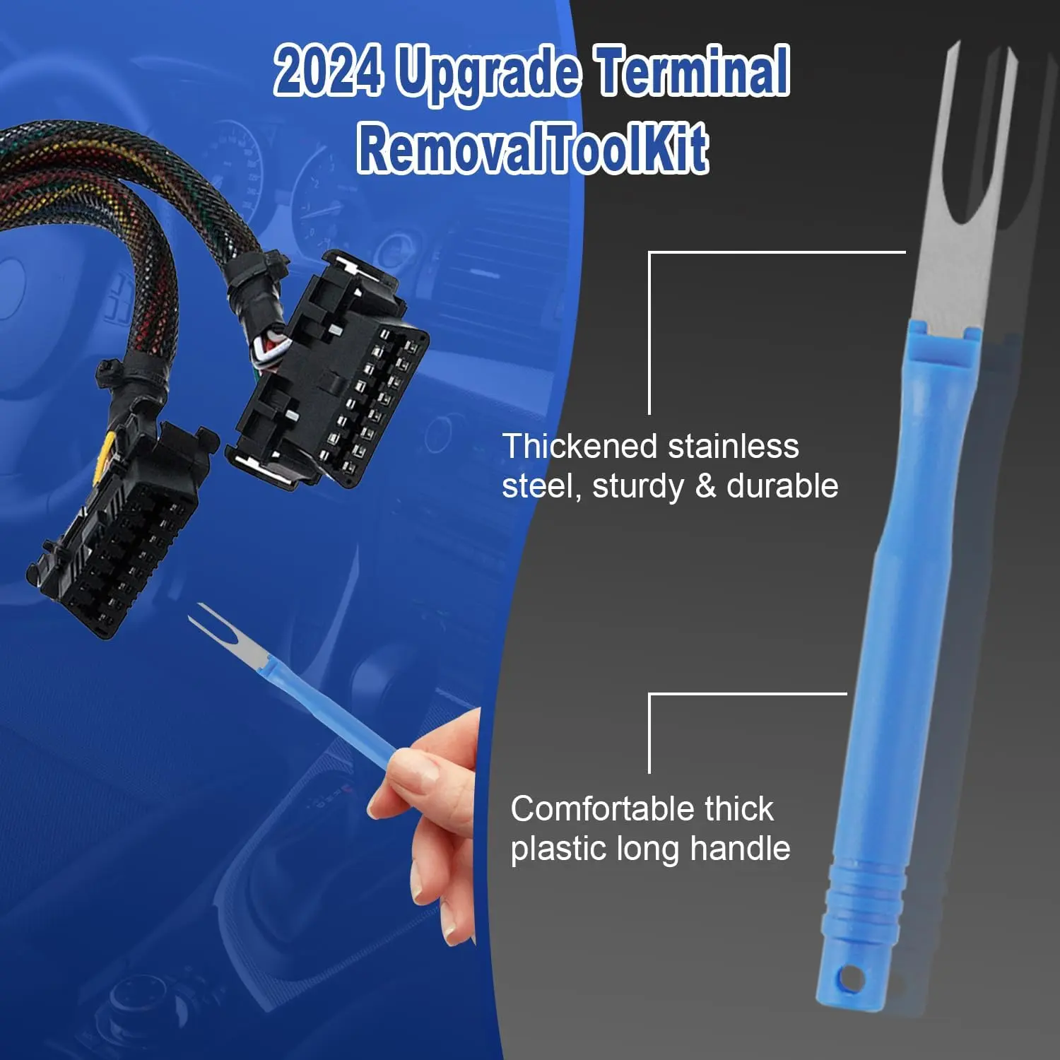 2024 Upgraded 41Pcs Blue Electrical Terminal Removal Tool Kit, Wire ...