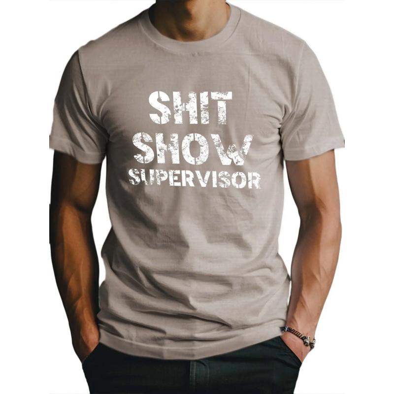 Letter Dog Shit Show Fitted Men's T-Shirt, Sweat-Wicking and Freedom of ...
