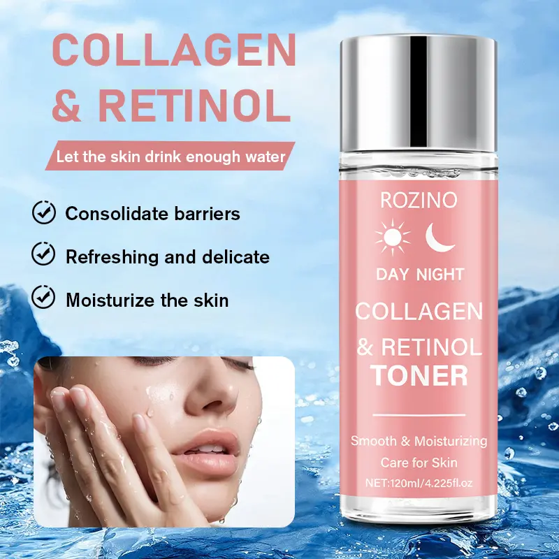 ROZINO- Collagen Retinol Toner - Smooth & Moisturizing Day Night ...