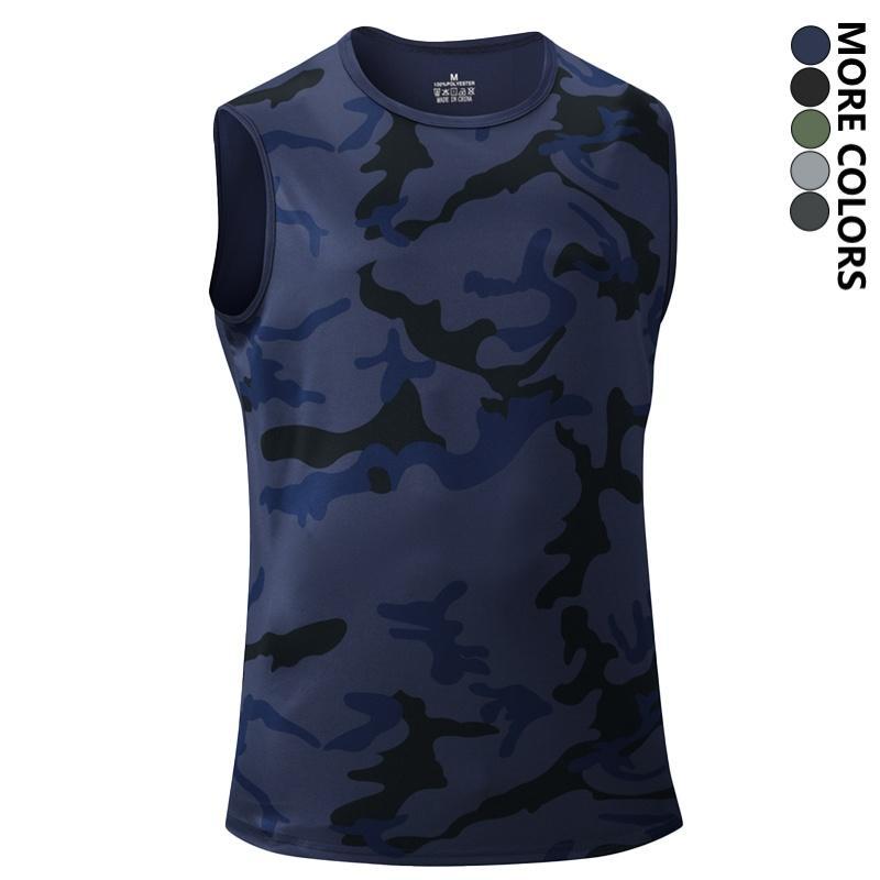 Men's Summer 5-Pack Camouflage Tank Tops Crew Neck Sleeveless ...