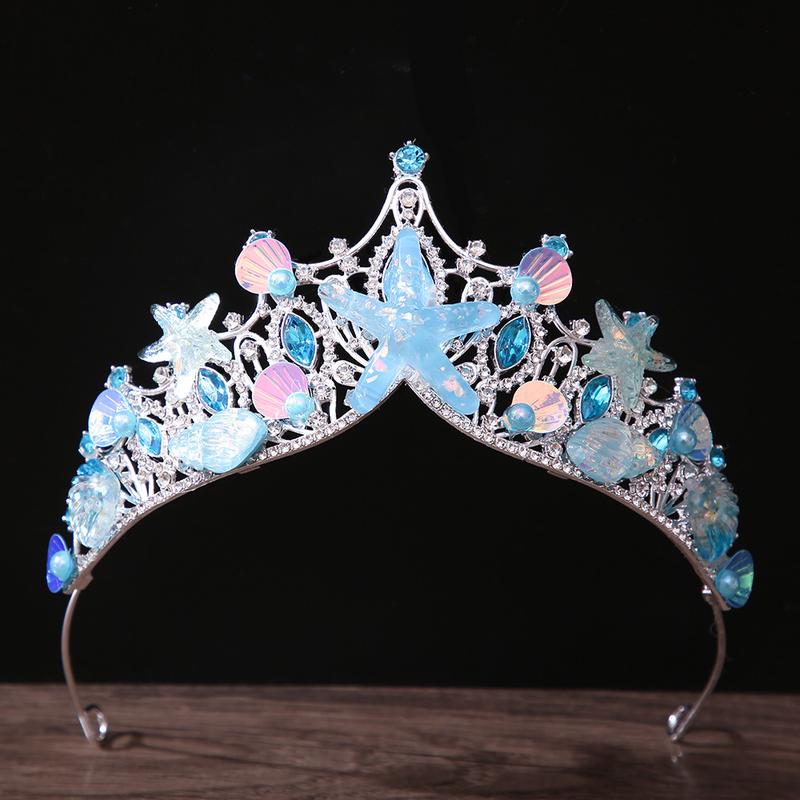 Mermaid Fish Crowns Ocean Style Costume Seashell Starfish Tiaras for ...
