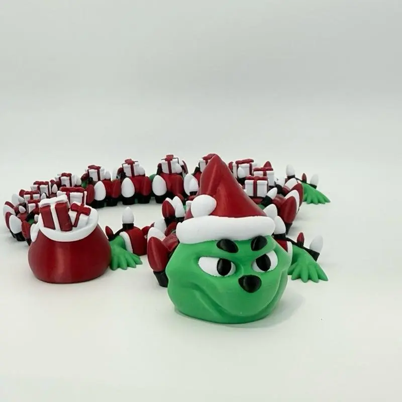 Holiday Green Character Coil Figure – Festive Santa Hat Decor ...