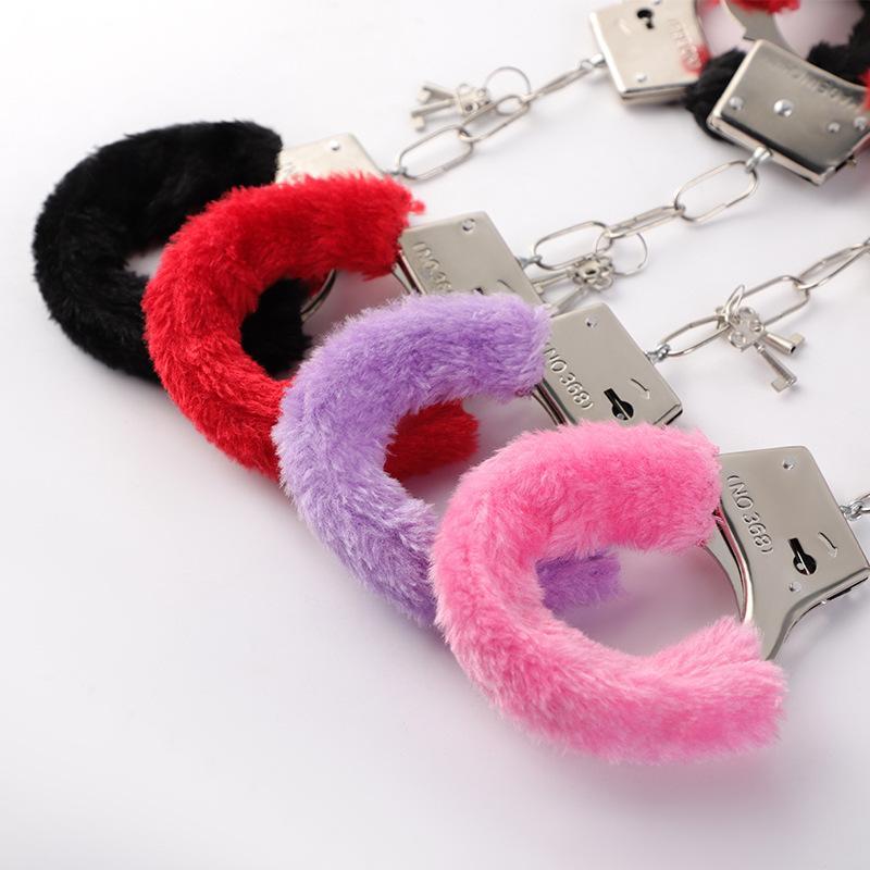 Plush Toy Handcuffs Toy Handcuffs Stage Costume Props Halloween Cosplay ...