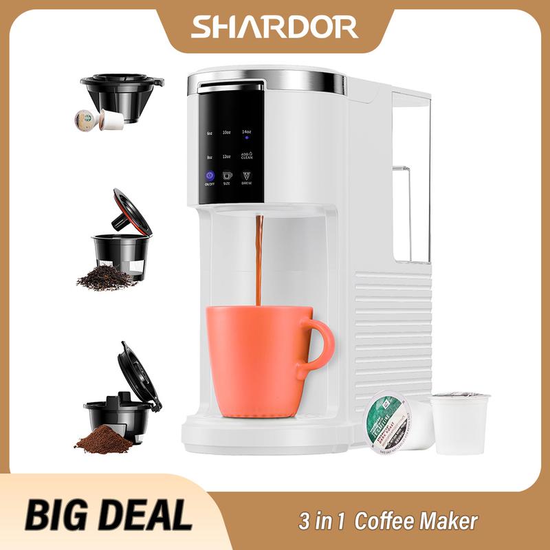 3 in 1 Coffee Maker for KCup, Reusable Pods & Ground Coffee & Teas, 6 ...