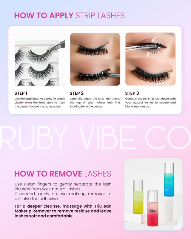 [RUBY VIBE CO] Subtle Charm Barely There Natural Lashes BS003 Clear ...