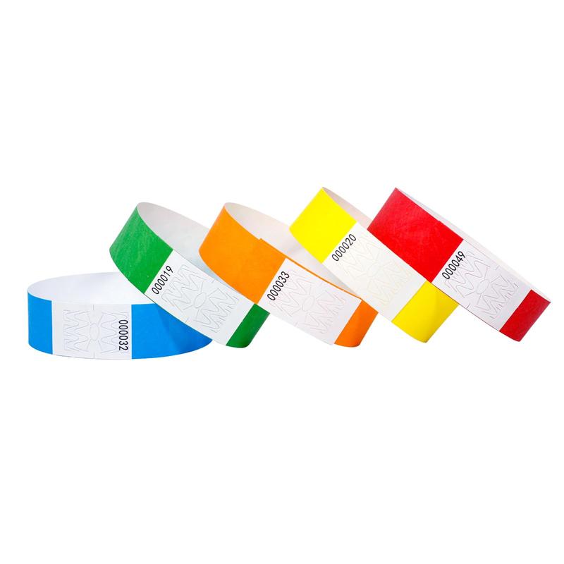 500 Paper Wristbands For Events Resistant Wrist Bands Waterproof ...