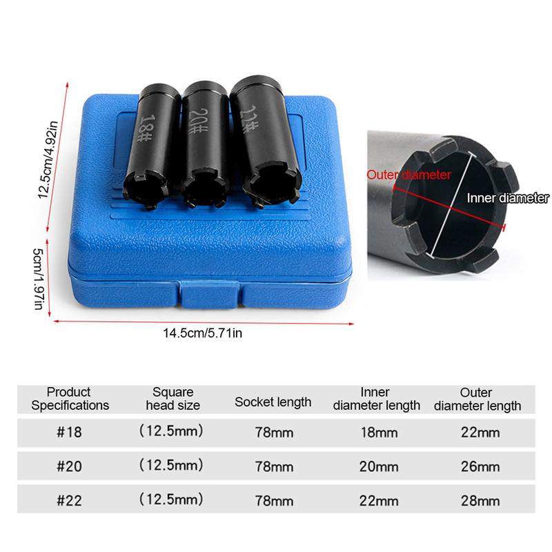 3pcs Motorcycle Clutch Nut Remover 18mm 20mm 22mm Motorcycle Repair ...