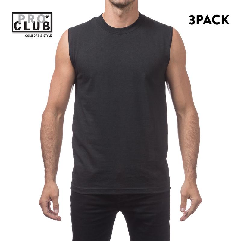 3 Pack PROCLUB Men's Comfort Sleeveless Tank Top PRO CLUB Lightweight ...