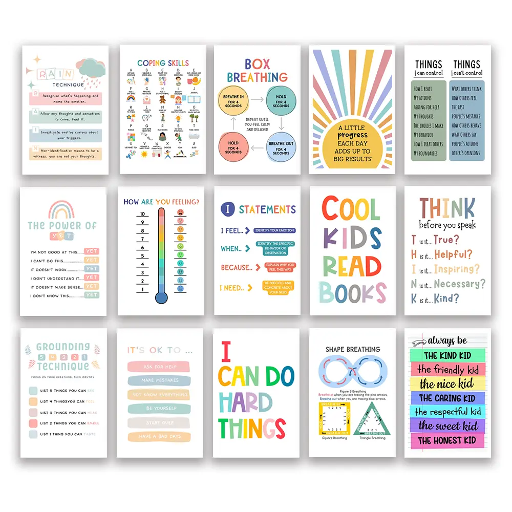 Classroom Therapy Calming Poster Pack for Kids and Teens - TikTok Shop