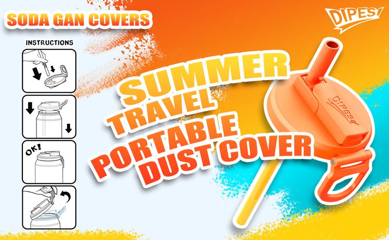 DIPESI 4-Pack BPA-Free Soda Can Lids with Straw - Reusable Lids for ...