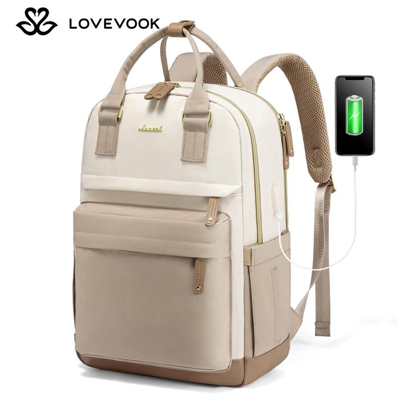LOVEVOOK Laptop Backpack with USB Port, Backpack Purses for Women ...