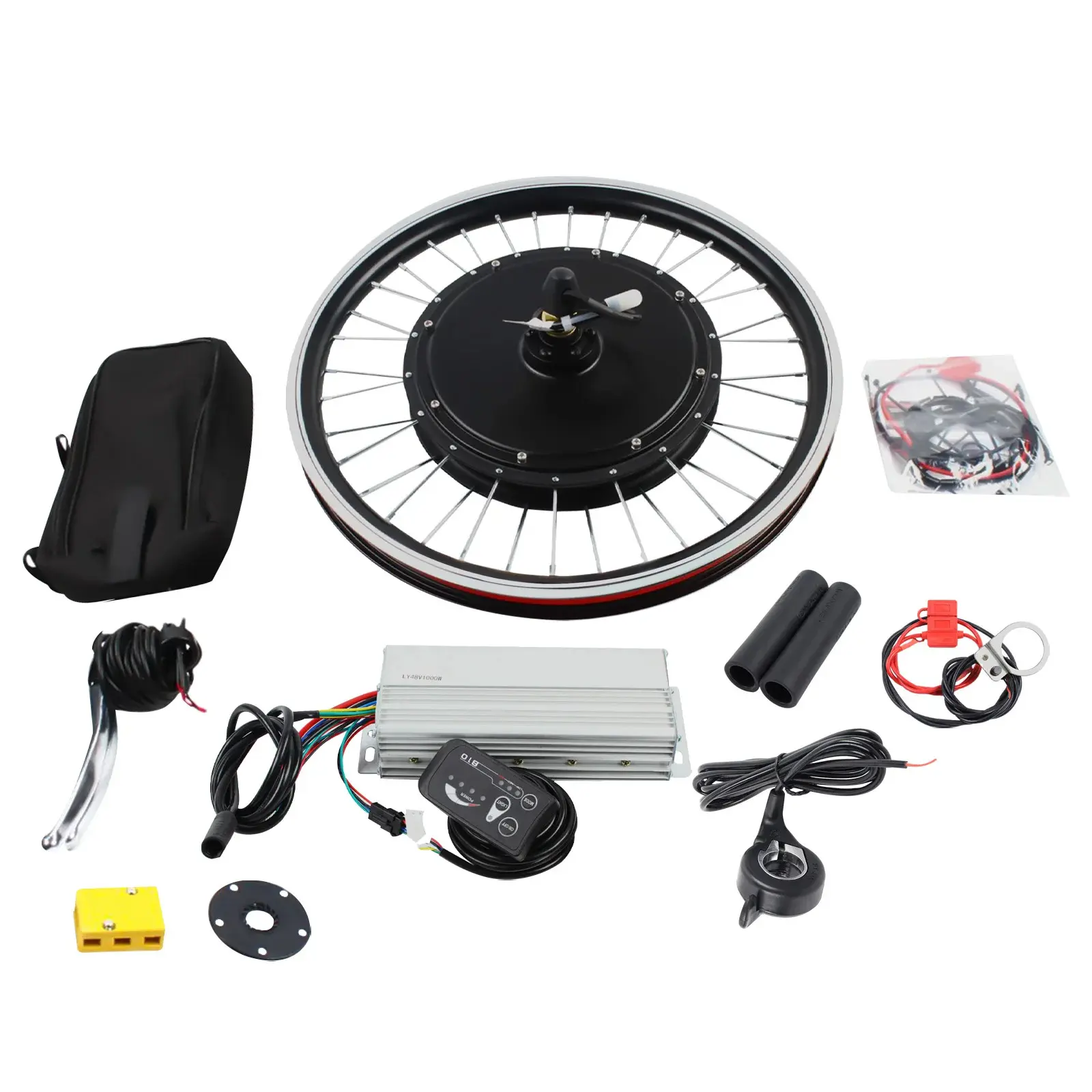 Front Wheel Hub Electric Bike Conversion Kit 48V 1000W E-Bike Powerful ...