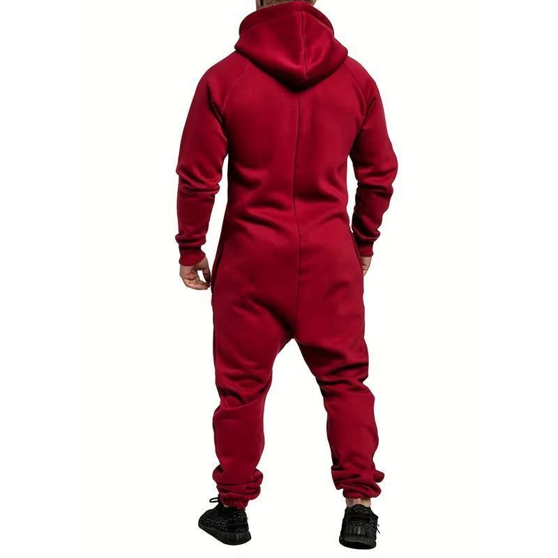 MF New 2024Fall/Winter Men's Hooded Fleece Onesie for Fashion and Casual Clothingdandy | Black ...