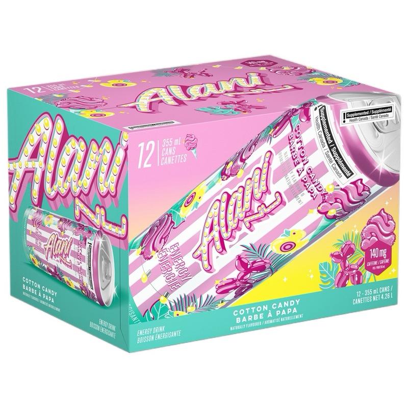 Alani Nu Energy Drink Case 12ct - Cotton Candy Flavor, 12 Cans of 355ml ...