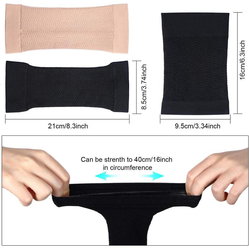 2 Pair Arm Sleeves for Plus Size Women, Slim Upper Arm Compression ...