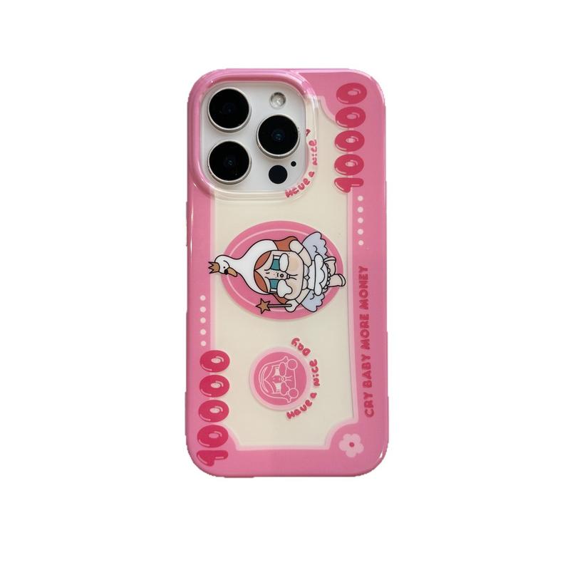 Funny Pink Crying Baby Dollar Design Protective Compatible with iPhone ...