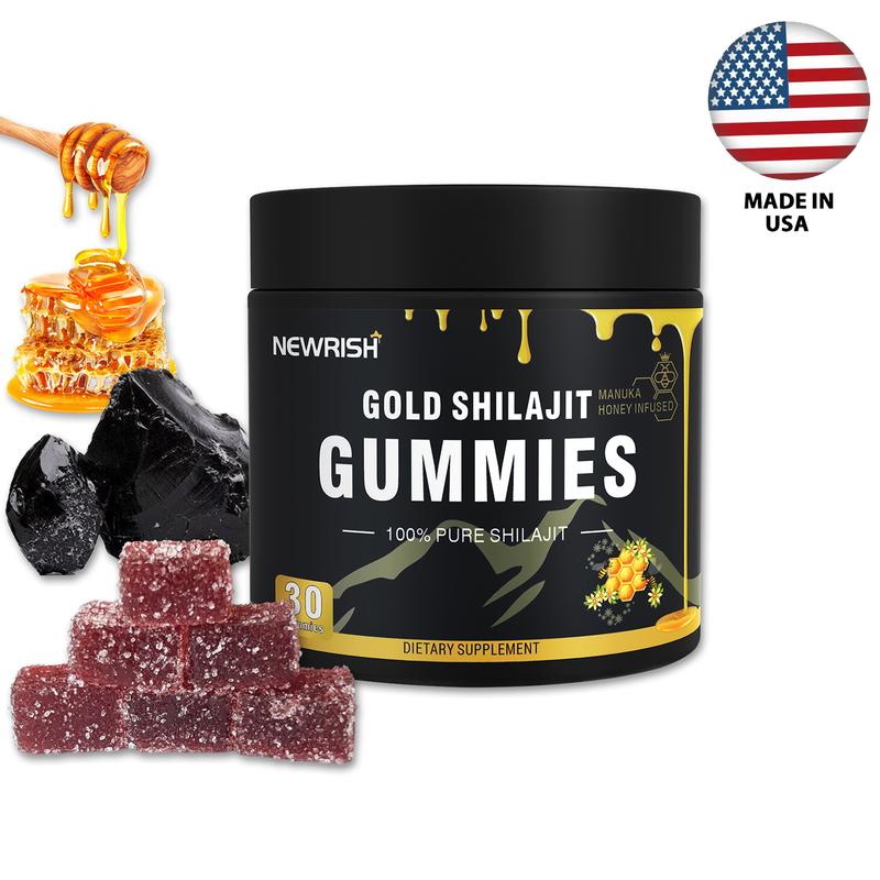 Newrish Gold Grade 100% Pure Shilajit Gummies | 85+ TraceMinerals and ...