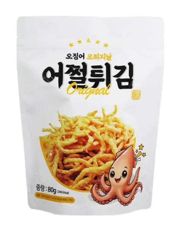 Korean Crunchy Fried Squid Snack Original Flavor 80g Pack Delicious ...
