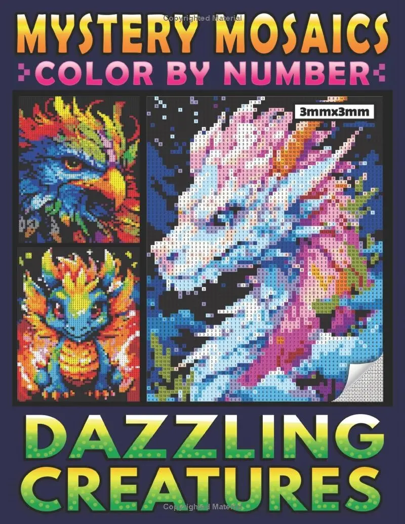 Mystery Mosaics Color By Number Dazzling Creatures: A Fun Pixel Art ...