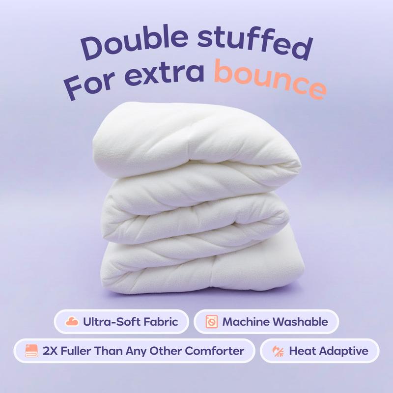 Mellow Sleep | MarshMellow Comforter - Double-Stuffed Ultra-Soft A-Class Fabric Heat-Adaptive ...