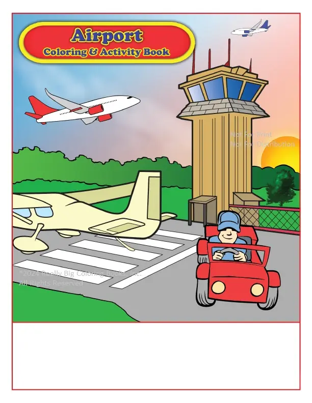 Airport Imprint Coloring Book 8.5 x 11 Soft Cover Regular Edition ...