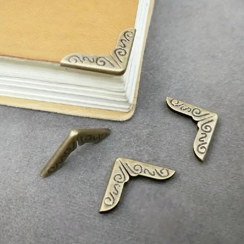 20pcs Book Corner Protector, Vintage Design Notebook Corner Guard ...