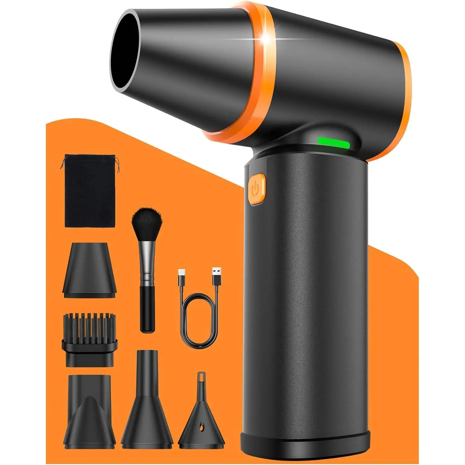 [Upgraded] Duster, 180000RPM High-Velocity Electric Air Duster with ...