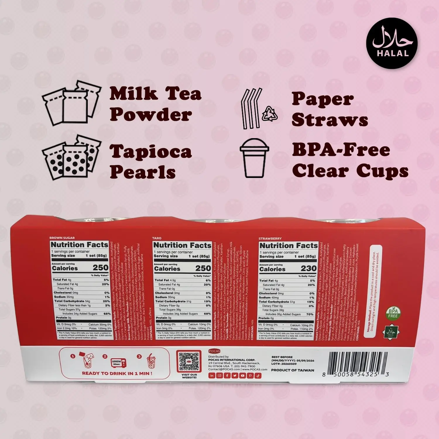 [Copy of] Pocas Bubble Tea Kit, Variety 6-Pack Party Set – Strawberry ...