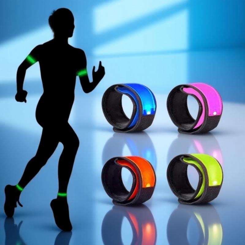 Glow in The Dark LED Wristbands, Reflective Light Up Bracelets for ...