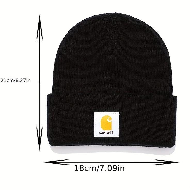 Carhartt A18 Knit Cuffed Beanie Unisex Watch Hat Black Acrylic Warm ...