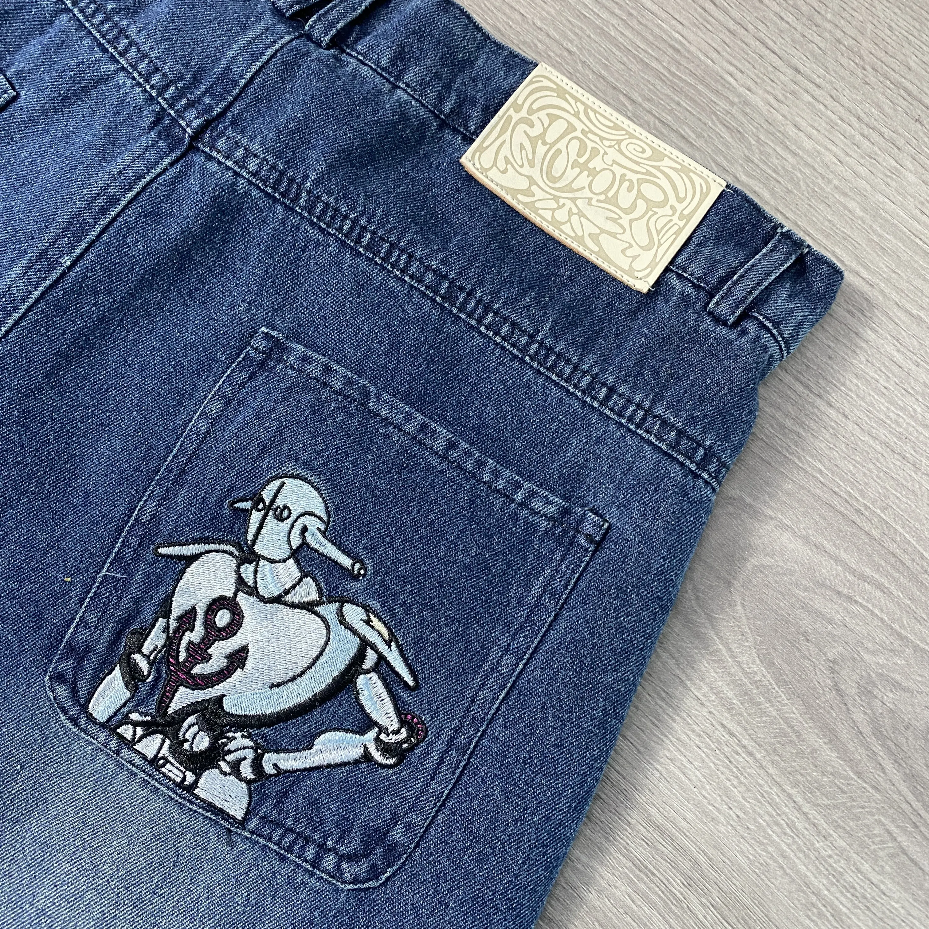 Jojo Anime jeans Soft & Wet Jeans Fitted Denim Pants Baggy Fit All ...