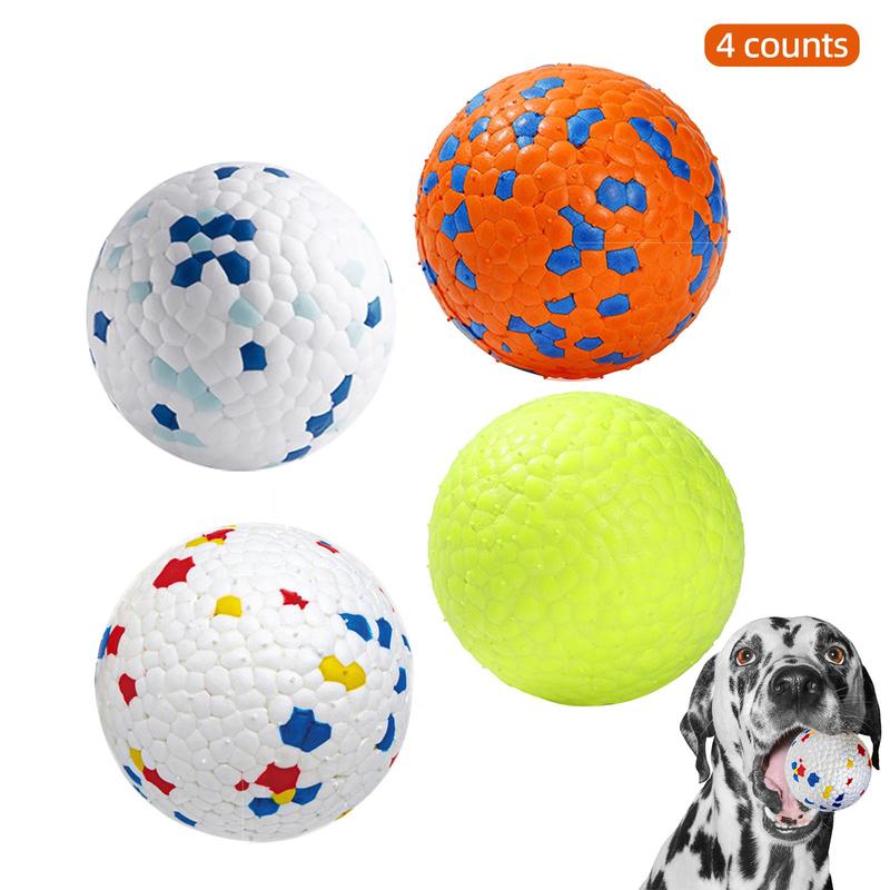 4 Pack Durable Interactive Dog Chew Balls for Aggressive Chewers and ...