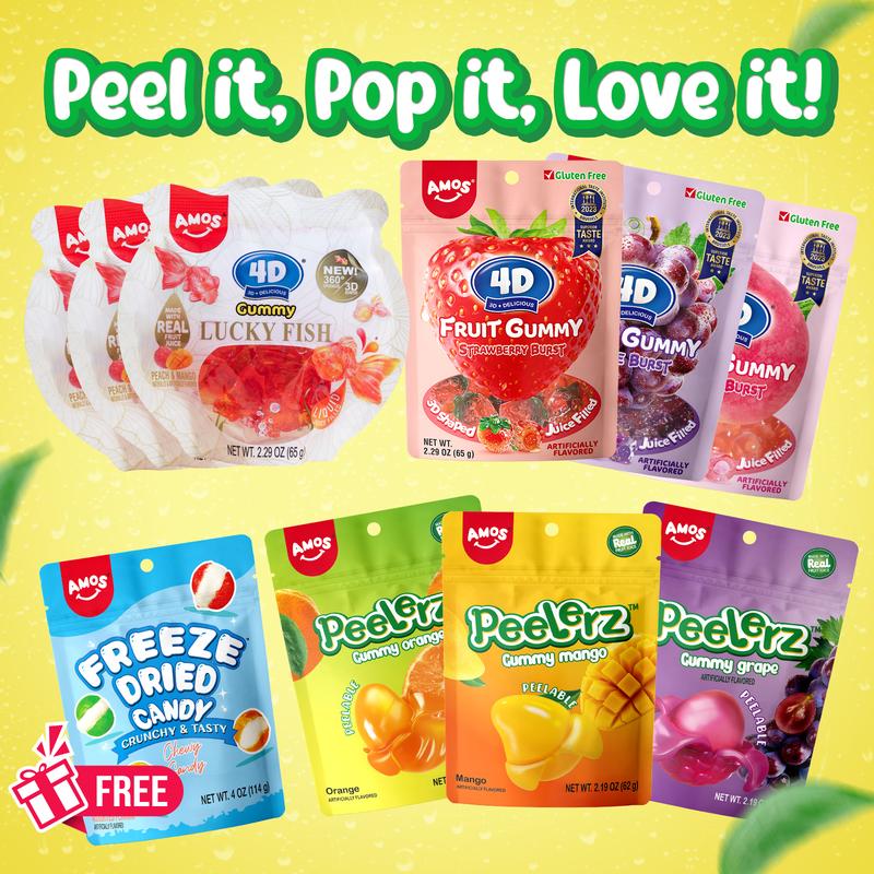 Amos Peelerz & 4D Gummy Combo Pack – 10 Fan-Favorite Flavors - TikTok Shop