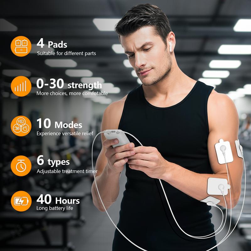 NUYETE EMS Pulse Massager, Rechargeable Body Relax Device with 30 ...