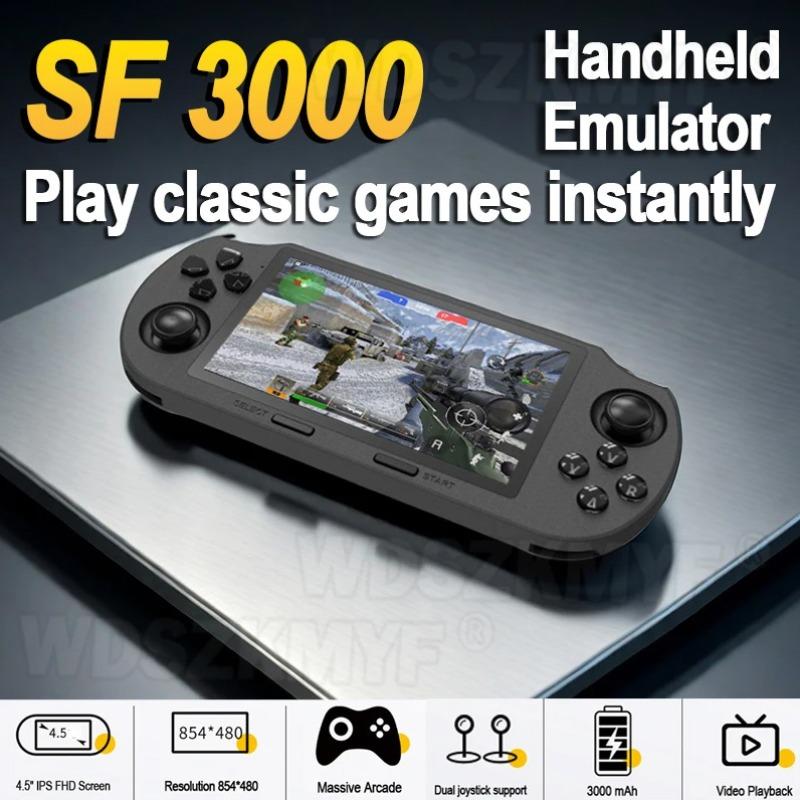 Sf3000 Retro Handheld Game Console, Portable Arcade Machine, 4.5 Inch ...