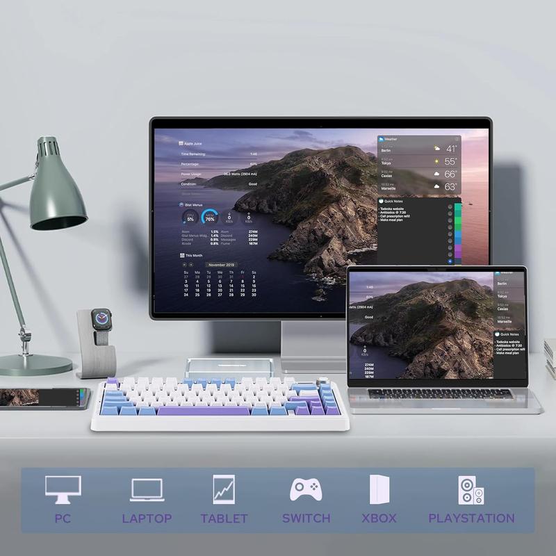 X Aula F75 MAX Mechanical Keyboard with TFT Screen and Knob, Gasket ...