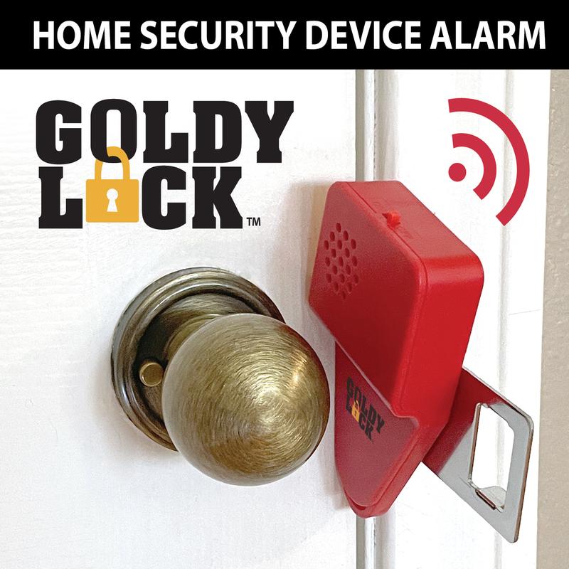 Goldy Lock 2-in-1 Portable Door Lock & Alarm for Home Travel Security ...