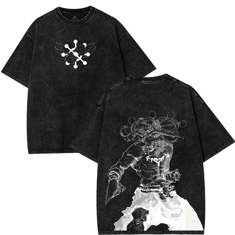 Jujutsu Kaisen MAHORAGA Unisex Washed Crewneck Shortsleeve T-shirt ...
