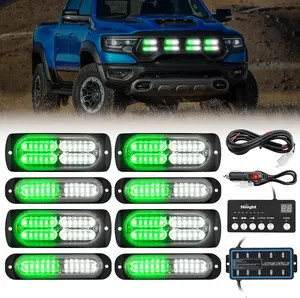 Nilight 8PCS Led Strobe Lights with Controller 12V 24V Sync Feature ...