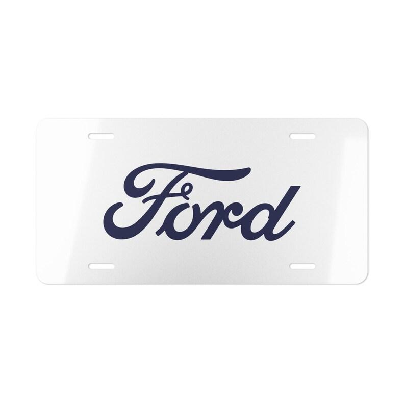 Ford New Logo - Custom Design Vanity Plate - 100% Aluminum Pre-drilled ...