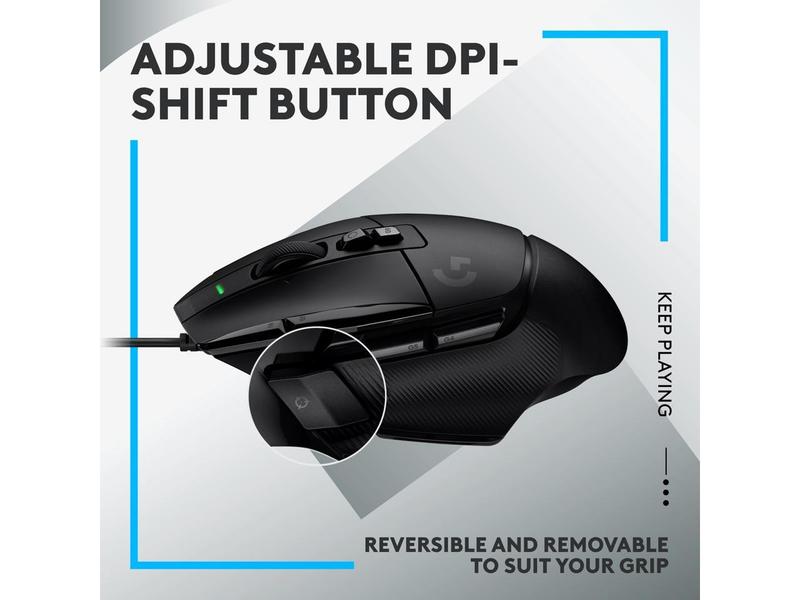 Logitech G502 X Wired Gaming Mouse - LIGHTFORCE hybrid optical ...